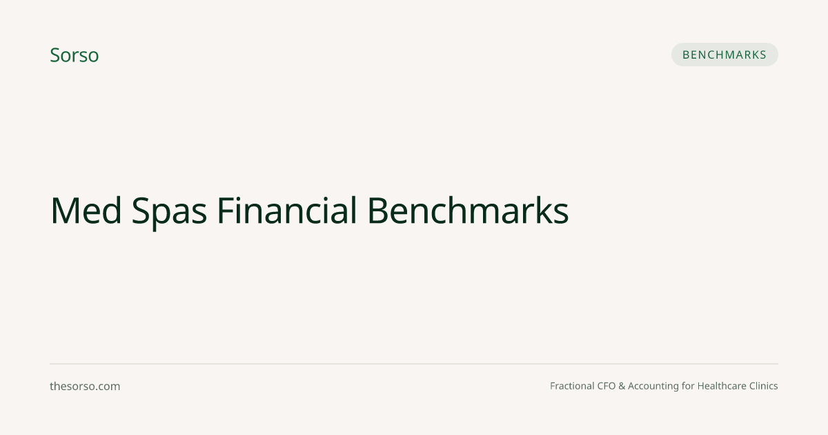 Med Spas Financial Benchmarks | Sorso
